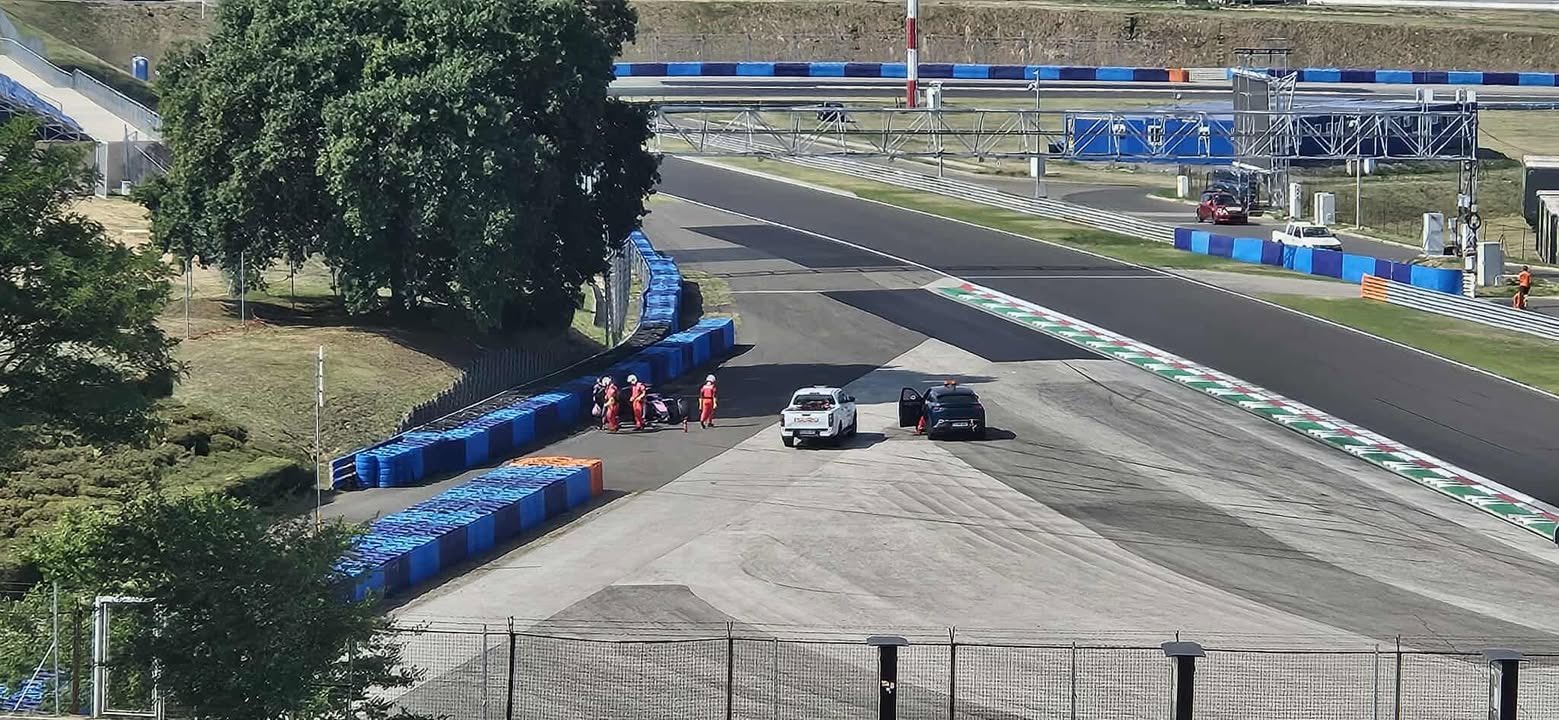 Colapinto vuelve a pista en Hungría tras accidente en el test matutino ...